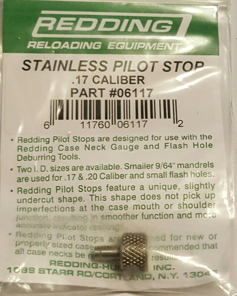 06117 REDDING Pilot Stop 17 Caliber, 9/64″ Mandrel – Accurate Arms ...