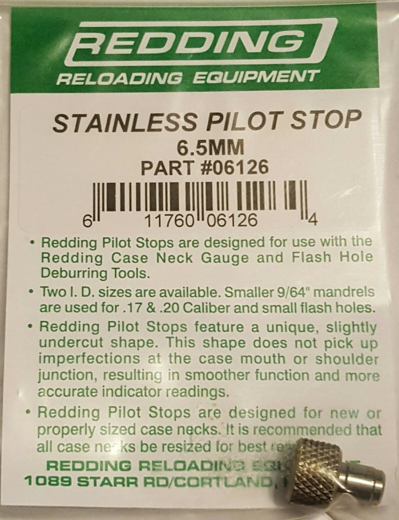 06126 REDDING Pilot Stop 6.5mm 260 Caliber, 3/16″ Mandrel – Accurate ...