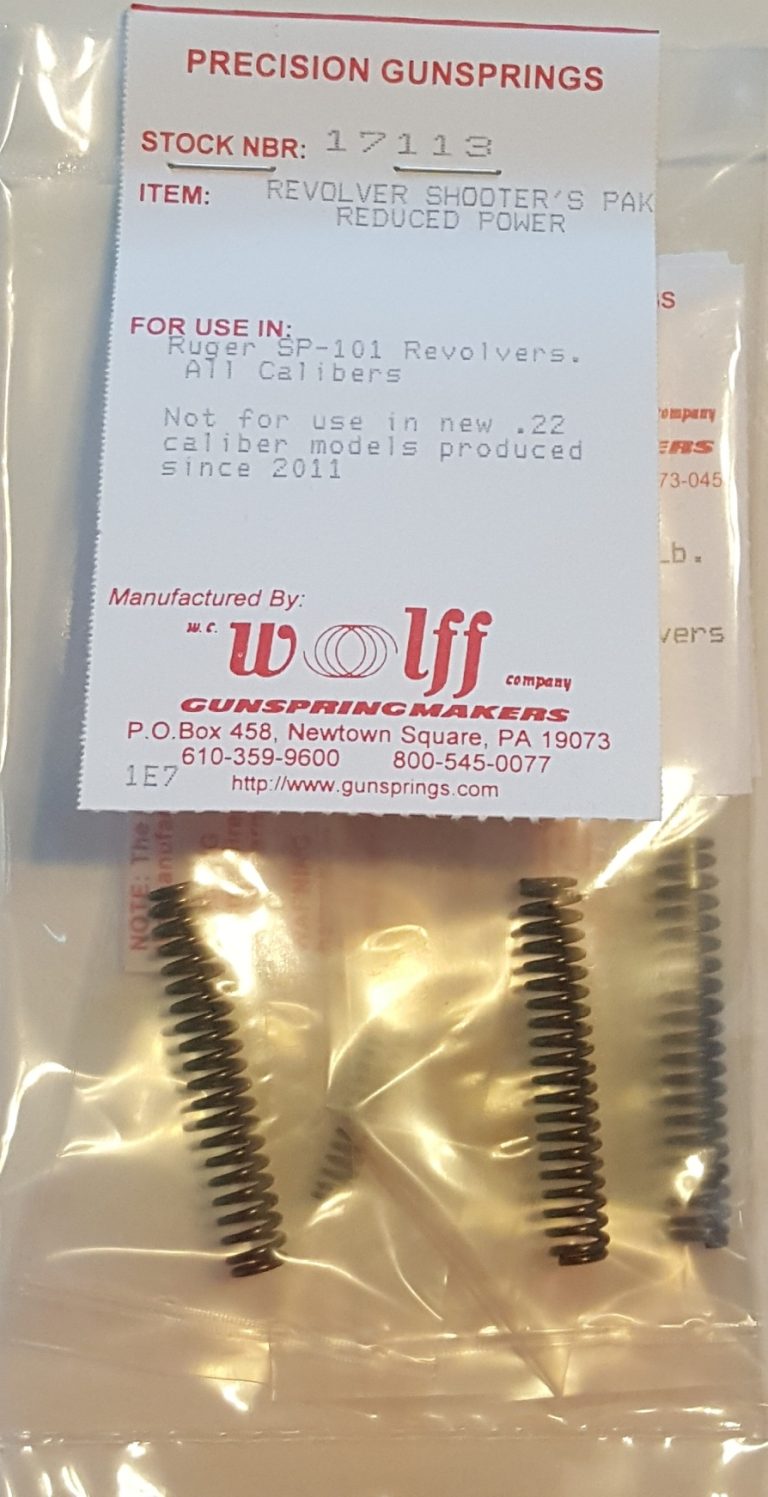 17113 WOLFF RUGER SP-101 Reduced Power REVOLVER SHOOTER’S PAK ...