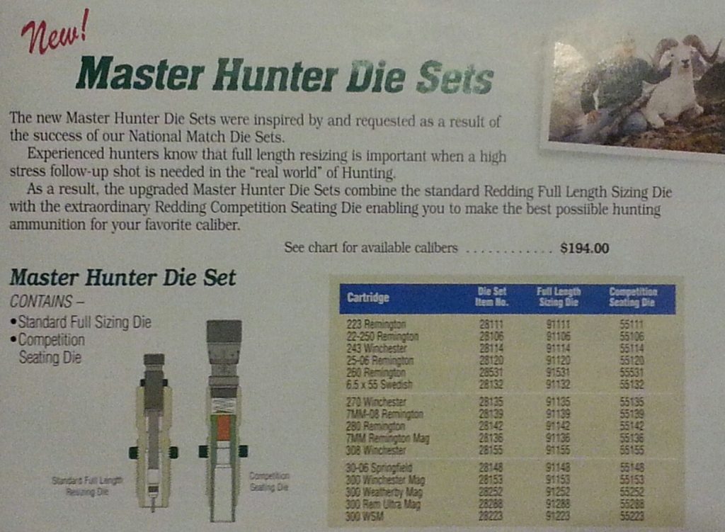 28111 Redding Master Hunter Die Set 223 Remington – Accurate Arms ...