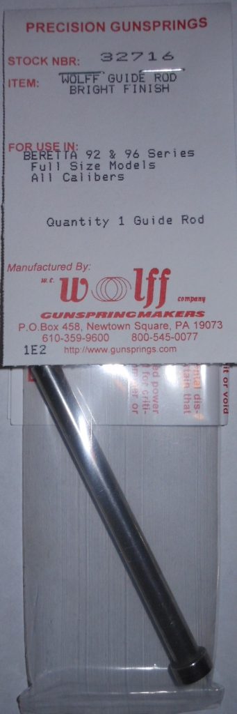 WOLFF BERETTA 92 & 96 FULLSIZE GUIDE ROD BLACK