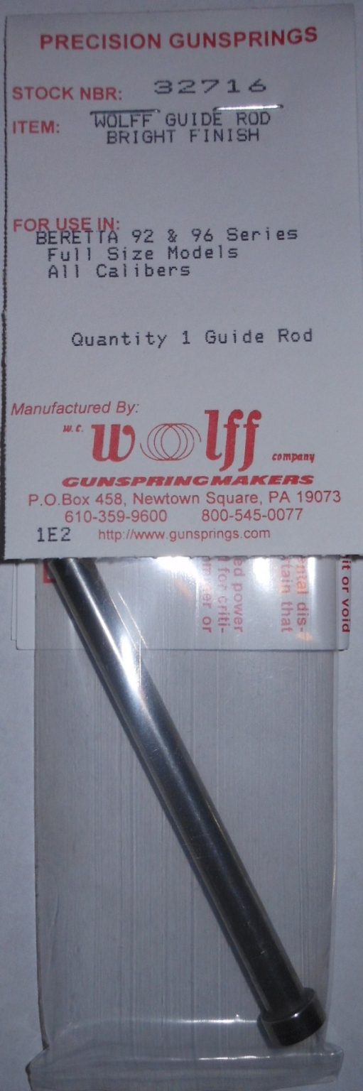 WOLFF BERETTA 92 & 96 FULLSIZE GUIDE ROD BLACK