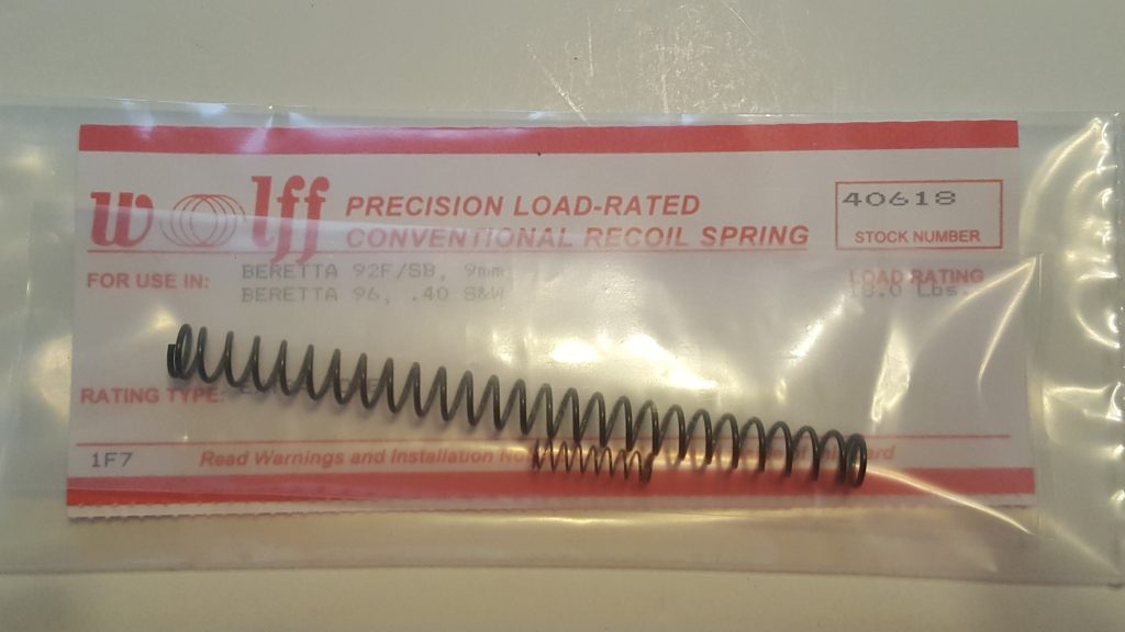 40618 Wolff Beretta 92/96 Recoil Spring 18 LB (XP) – Accurate Arms ...