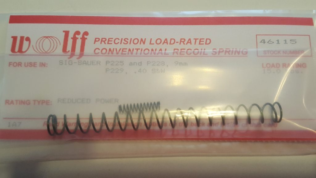 46115 Wolff SIG Sauer P225/8/9 15lb Recoil Spring 9mm (RP) – Accurate ...