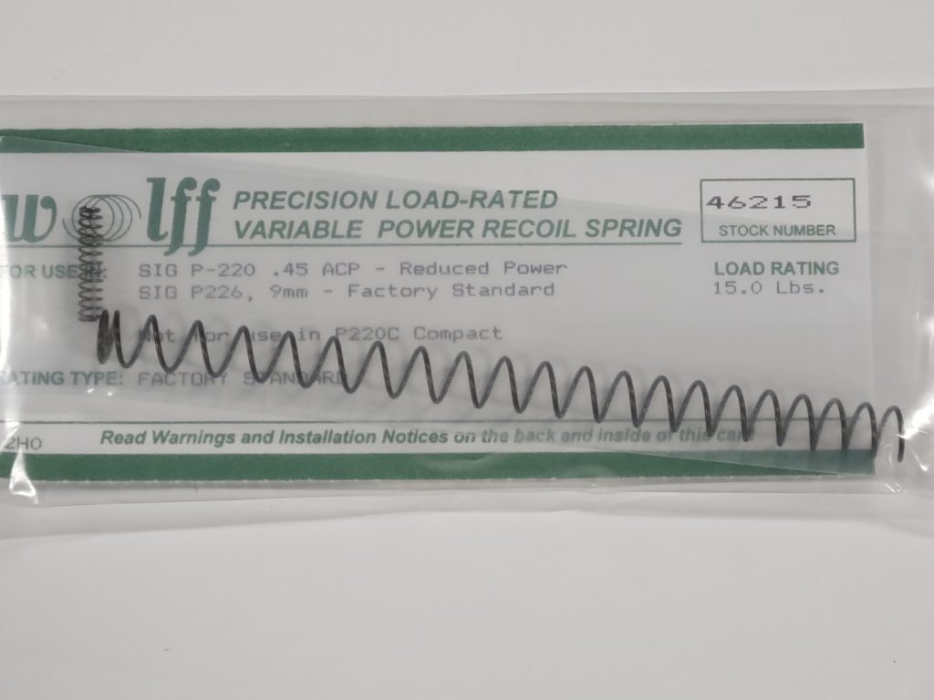 46215 Wolff SIG-SAUER P220 226 VARIABLE RECOIL SPRING 15 LB - Accurate ...