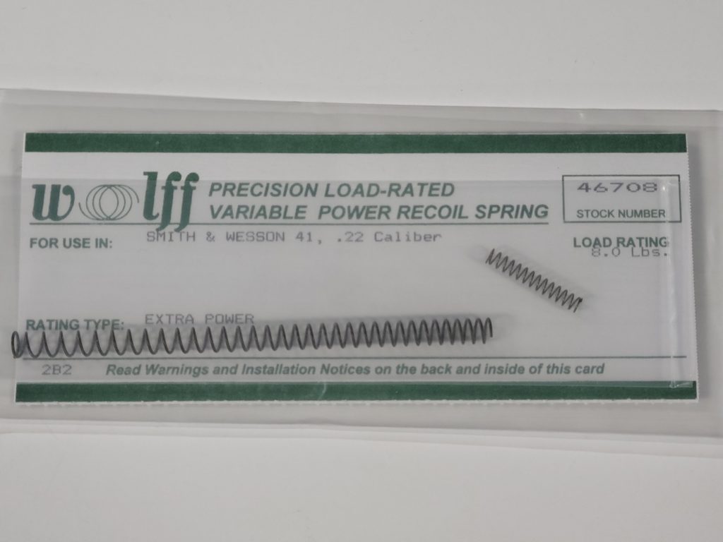 46708 Wolff S&W MODEL 41 Extra Power VARIABLE RECOIL SPRING 8LB ...