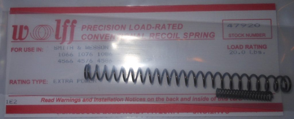 47920 Wolff S&W 4566 1066 20LB Recoil Spring EXTRA POWER