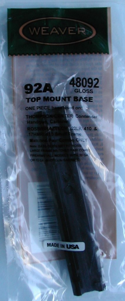 48092 WEAVER BASE #92A THOMPSON CENTER CONTENDER
