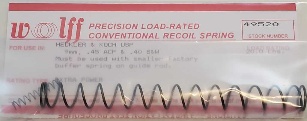 49520 Wolff Hk USP 45 Recoil Spring 20 LB Extra Power – Accurate Arms ...