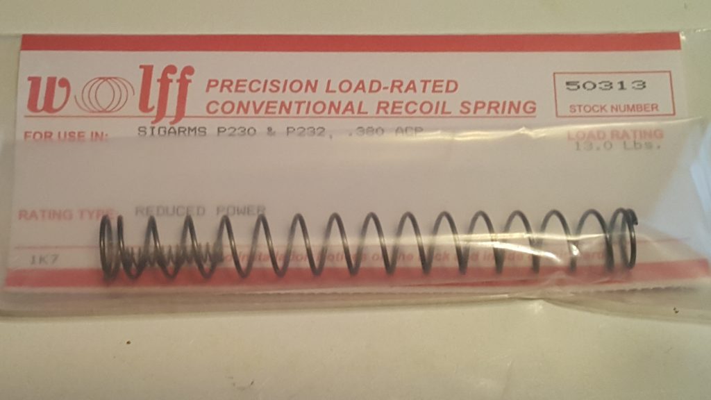 50313 Wolff SIG Sauer P230/232 Recoil Spring 380 (RP) – Accurate Arms ...
