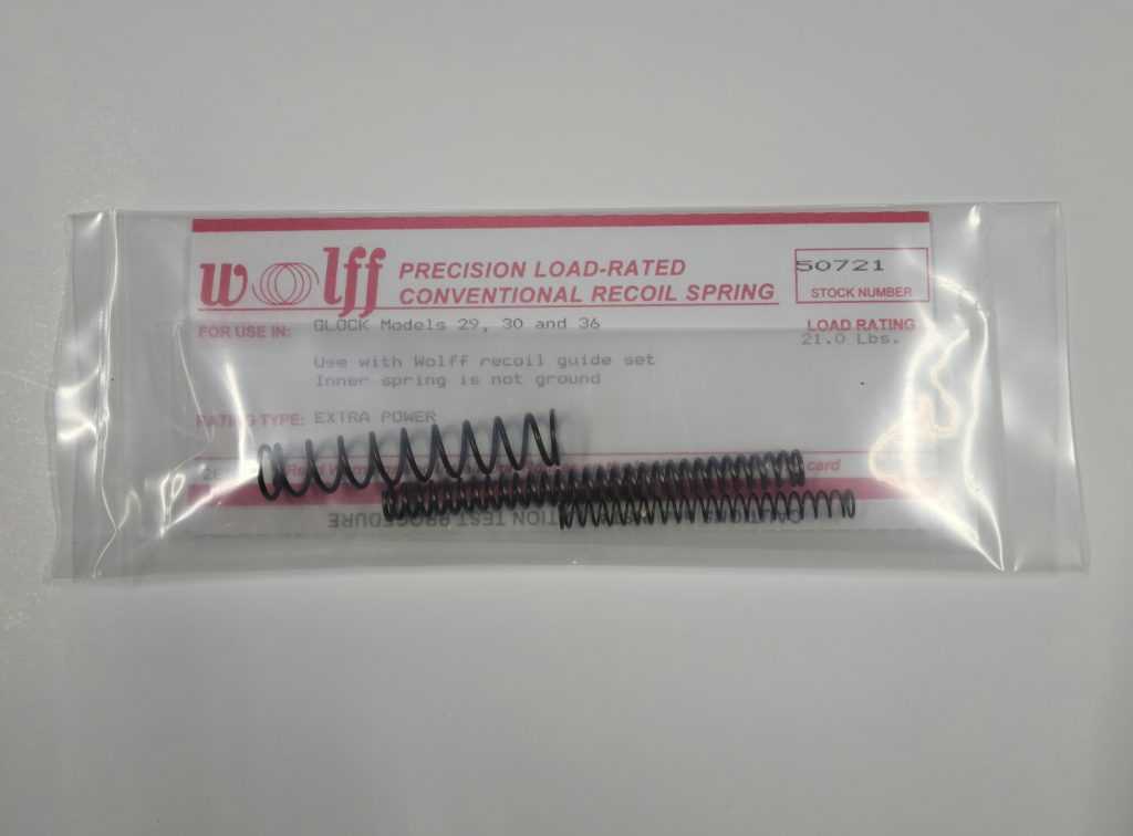 50721 Wolff Glock 29 30 36 21 LB Recoil Spring EXTRA Power – Accurate ...