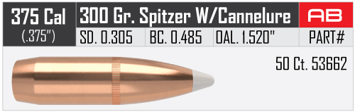 53662 Nosler Bullet AccuBond .375 300 gr 50/bx – Accurate Arms & Ammo, Inc.
