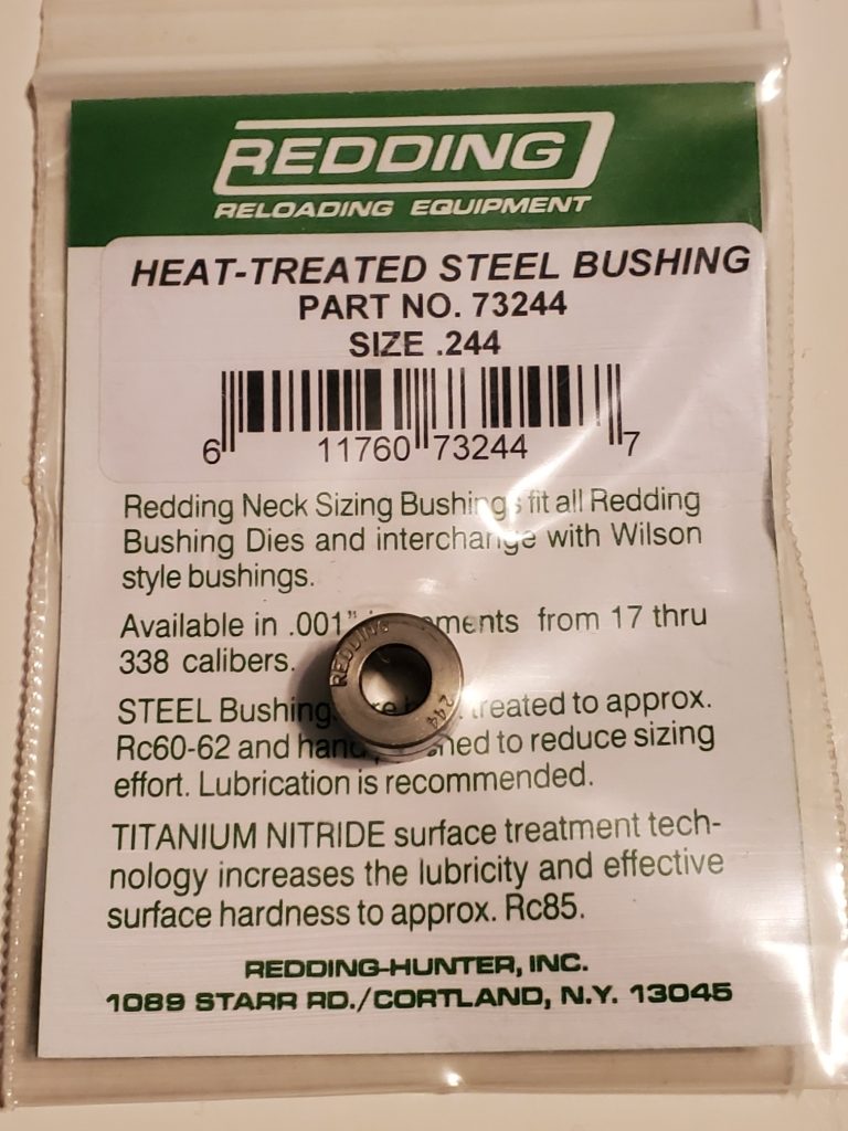 73244 Redding Heat Treated Steel .244 Neck Size Bushing – Accurate Arms ...