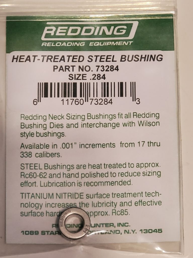 73284 Redding Heat Treated Steel .284 Neck Size Bushing – Accurate Arms ...
