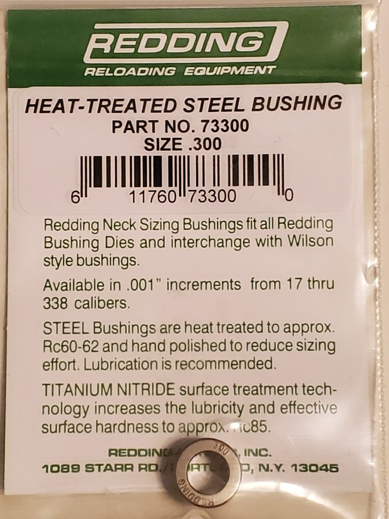 73300 Redding Heat Treated Steel .300 Neck Size Bushing – Accurate Arms ...