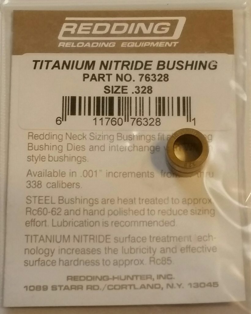 76328 Redding Titanium Nitride Neck Size Bushing