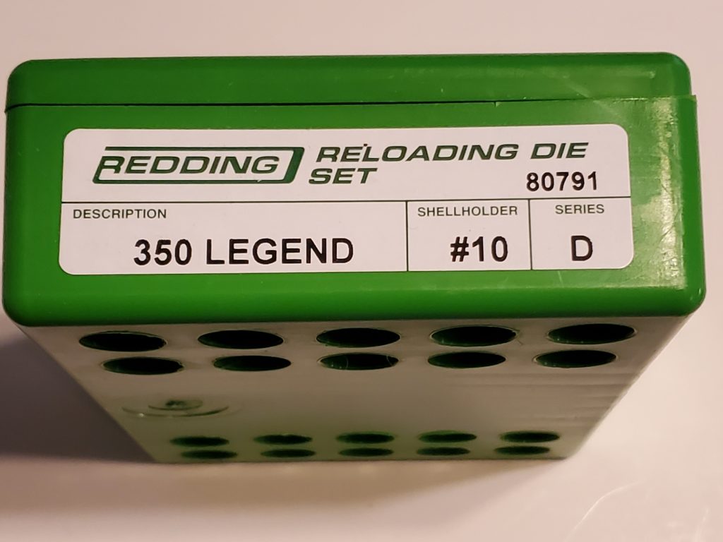 80791 Redding 3-Die Straight Wall Full Length Die Set 350 Legend ...