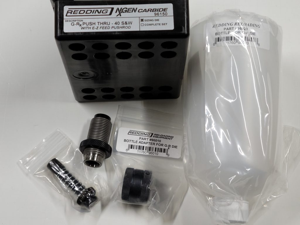 96150K Redding G-Rx Push-Thru Base CARBIDE Sizing Die COMPLTE KIT ...