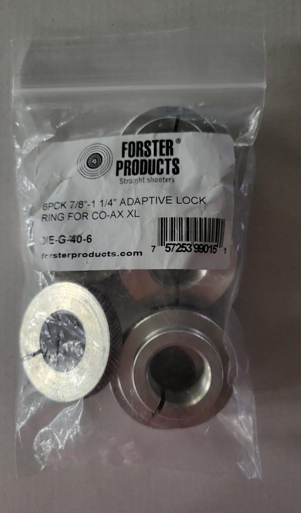 DIE-G-40-6 Forster 1 1/4″ to 7/8″-14 Adaptive Die Lock Ring 6 PACK CO ...